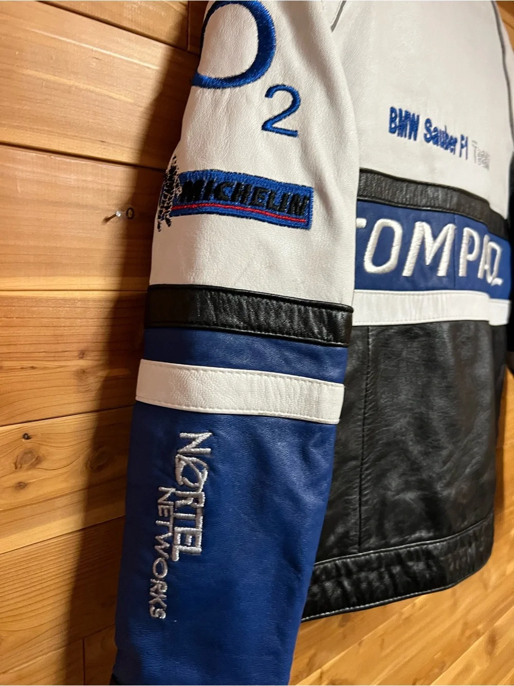 Jackets & Coats | Compaq Vintage Racing Leather Jacket With Intel Logo ...